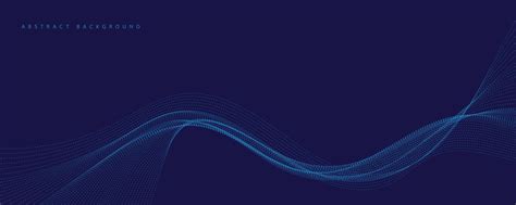 Abstract Blue Background With Dynamic Blue Waves Lines And Particles 44266232 Vector Art At
