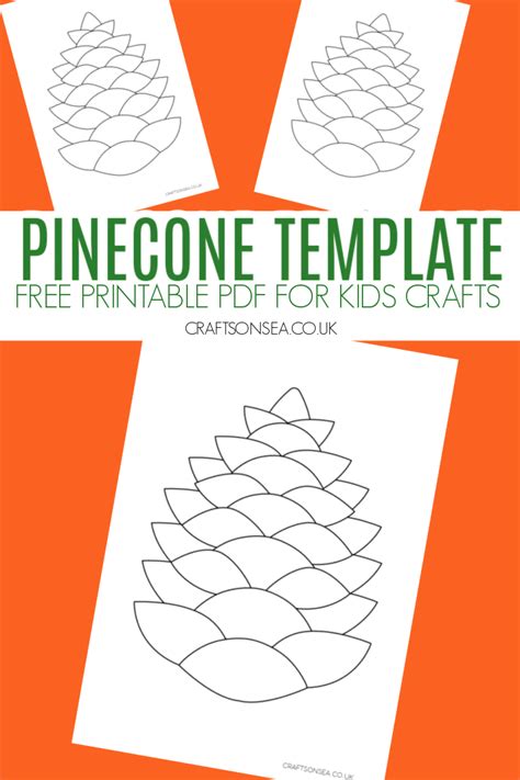 free pinecone template printable pdf crafts on sea pine cones