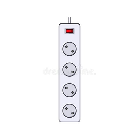 Outlet Power Strip Smart Cartoon Vector Illustration Stock Illustration Illustration Of