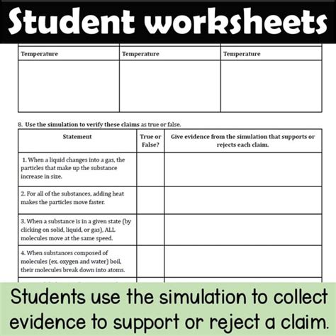Phet States Of Matter Investigation Lab Worksheet Ngss Physical Science