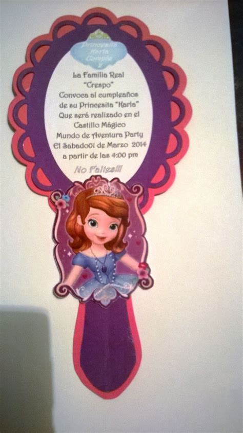 Mirror Invitation For Sofia