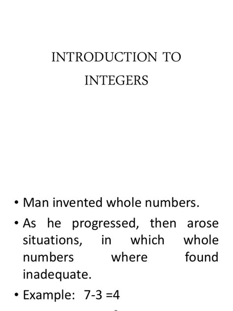 integers pdf mathematical concepts mathematical notation