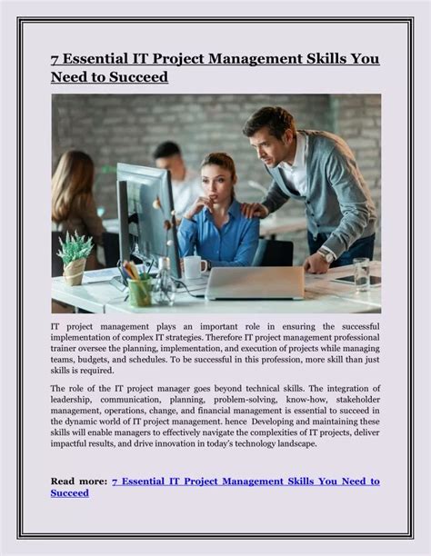 PPT 7 Essential IT Project Management Skills You Need To Succeed