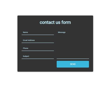 联系我们表单代码，联系我们网页模板 17素材网