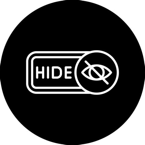 Hide Circle Icon 47347037 Vector Art At Vecteezy