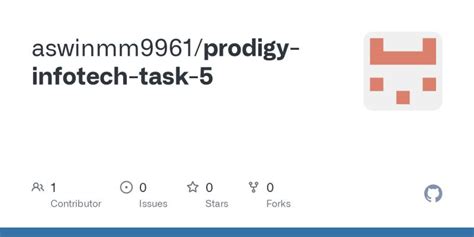Aswin M M On Linkedin Github Aswinmm9961prodigy Infotech Task 5