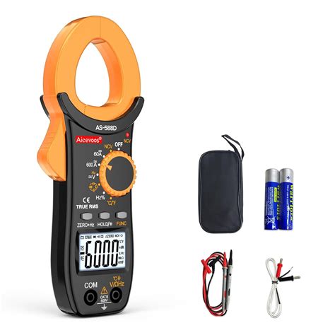 Amazon Aicevoos D デジタルクランプメーター カウント アンプ 電圧テスター オートレンジ AC DC電圧 電流測定 温度容量抵抗ダイオード A AC