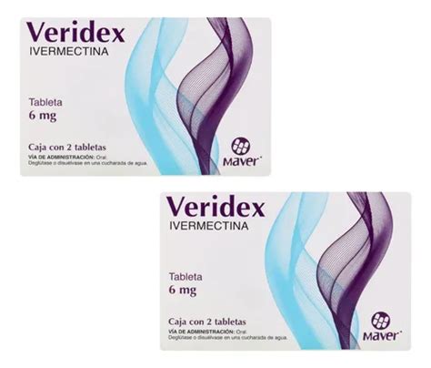 Veridex Ivermectina 6mg 2 Cajas Con 2 Tabletas Cada Una Mercadolibre