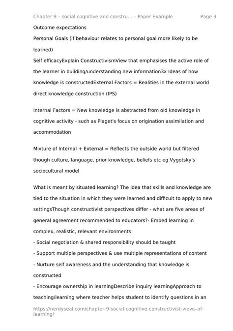 Chapter 9 Social Cognitive And Constructivist Views Of Learning 818