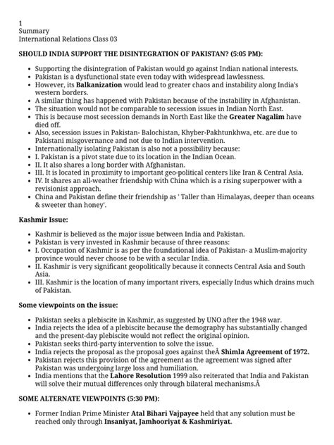 International Relations Class 03 180823html Pdf Taliban