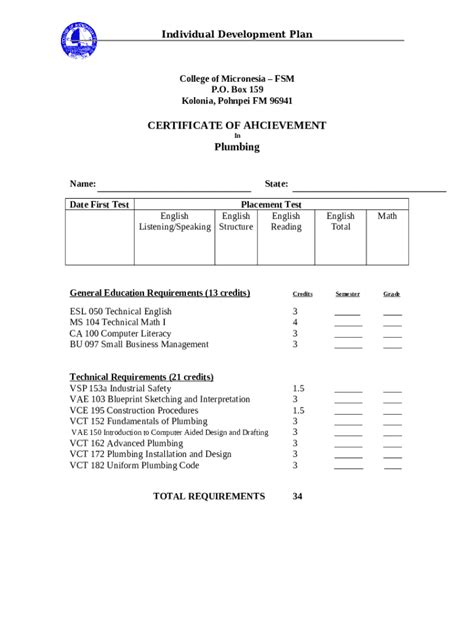Placement Test Doc Template Pdffiller