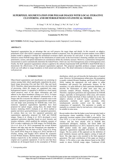Pdf Superpixel Segmentation For Polsar Images With Local Iterative