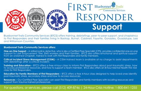 First Responder Peer Flyer Bluebonnet Trails