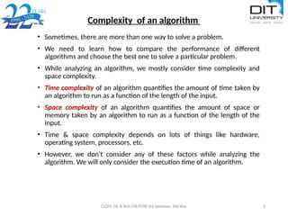 Lecture DataStrucure Complexity IS Pptx