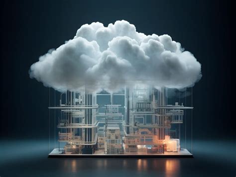 Premium Ai Image Cloud Data Storage Database Cloud Computing Concept