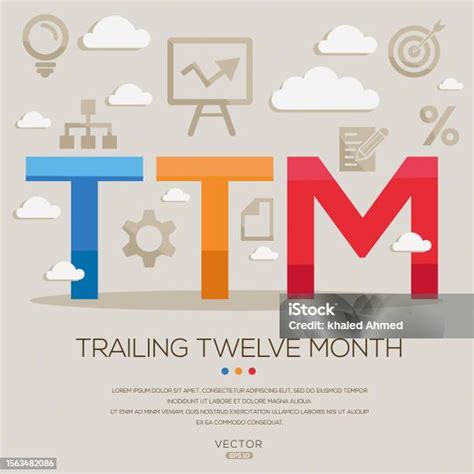 ttm trailing twelve month stock illustration download image now