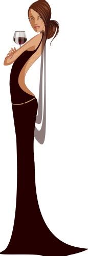 Cocktail Lady Royalty Free Vector Image Vectorstock