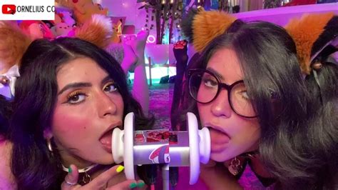 Duo Cats Layered Biaural Ear Licks Meow Ara Ara Corneliusthecat Asmr