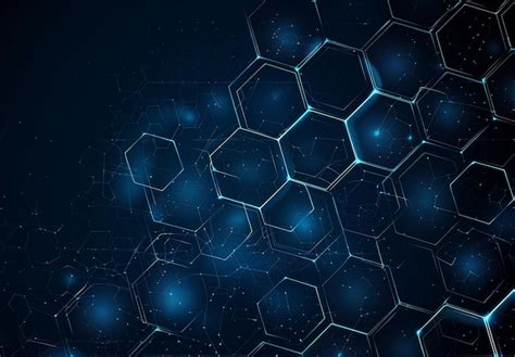 Premium Photo Photo Of Blue Abstract Background With A Pattern Of Hexagons