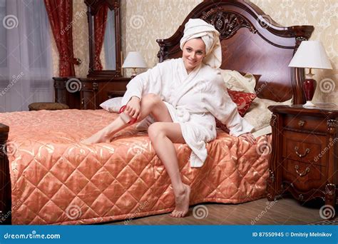 Young Woman With A Massager Stock Image Image Of Feminine