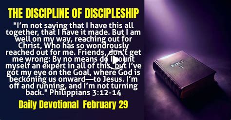 Daily Devotional February 29 2024 The Discipline Of Discipleship