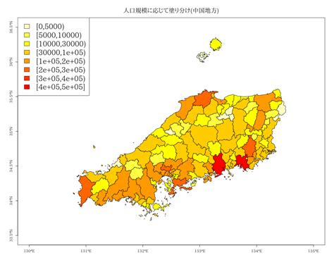塗り分け地図1 統計ソフトrの備忘録2