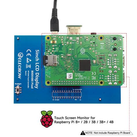 mua elecrow for raspberry pi screen 5 inch touch screen monitor