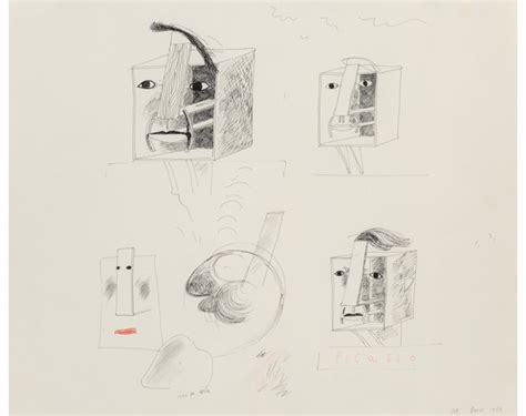 David Hockney Picassoid Picassos 1973 Mutualart