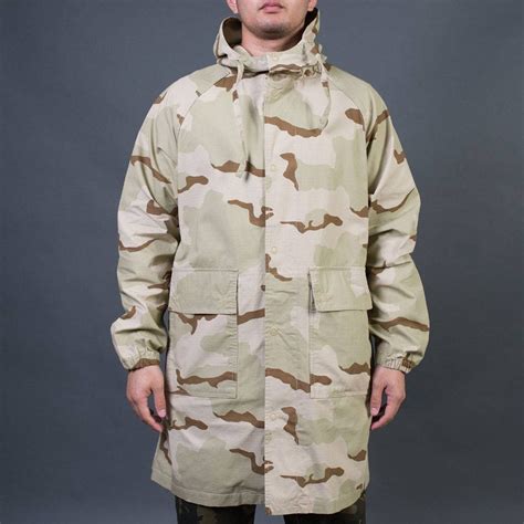 Stussy Men Light Ripstop Hooded Jacket Camo