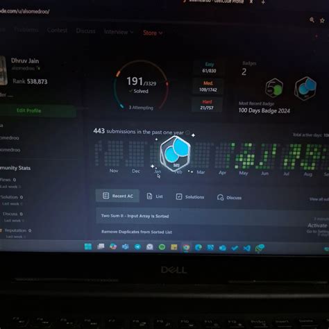 Dhruv Jain On Linkedin 100daysofcode Leetcode Problemsolving Dsa