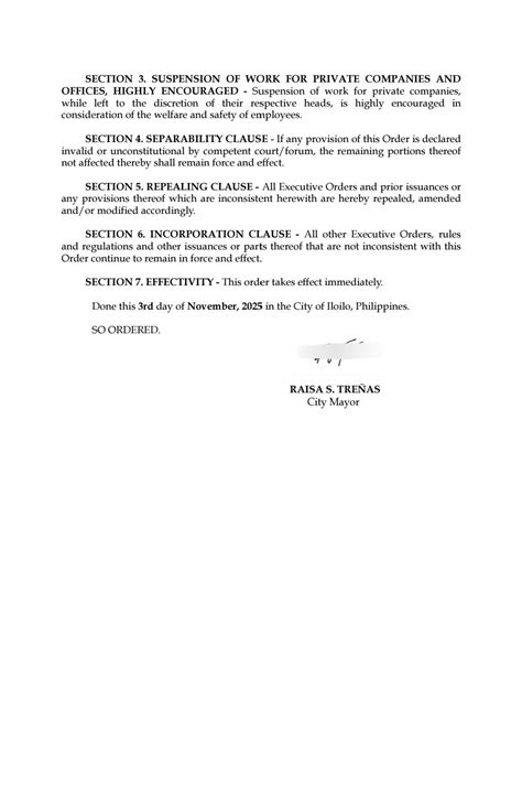 𝐄𝐗𝐄𝐂𝐔𝐓𝐈𝐕𝐄 𝐎𝐑𝐃𝐄𝐑 𝐍𝐎 𝟏𝟐𝟑 𝐒𝐞𝐫𝐢𝐞𝐬 Iloilo City Government Facebook