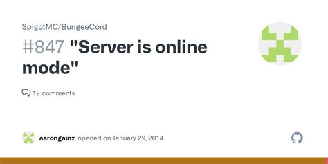 Server Is Online Mode Issue SpigotMC BungeeCord GitHub