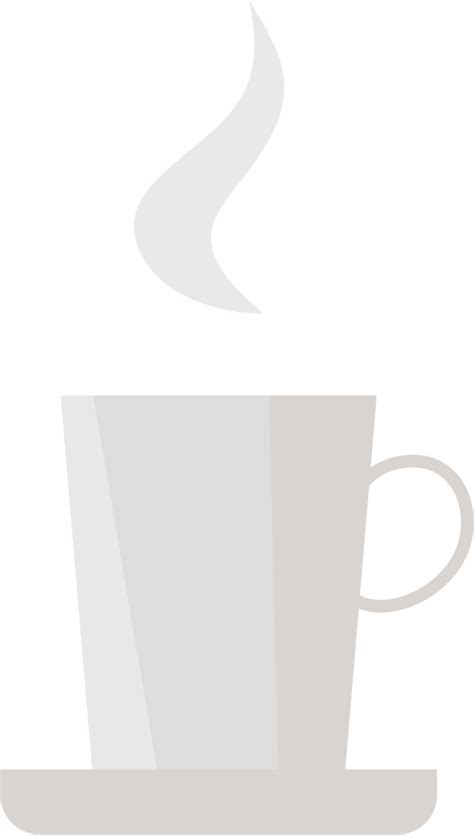 Office Essentials Flat Elements Set Featuring A Steaming Coffee Cup For