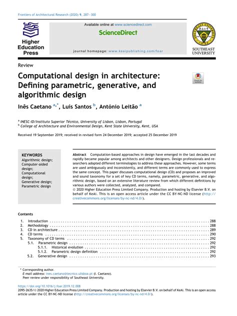 pdf computational design in architecture defining parametric
