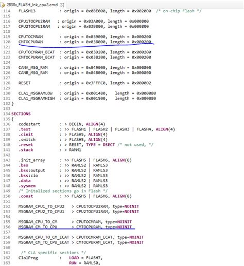 Tms320f28388d Problem With Ipc Msg Share Ram Cm Cpu2 Core C2000