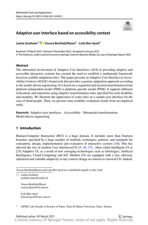 Adaptive User Interface Based On Accessibility Context Request Pdf