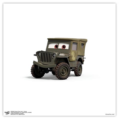 Gallery Pops Disney Pixar Cars 3 Sarge Wall Art Unframed Version 12