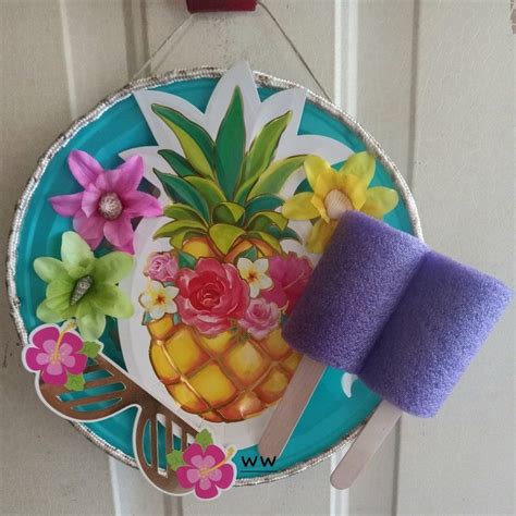 99 Cent Store Paper Plate Decorated With Pool Noodle Popsicle Dollar