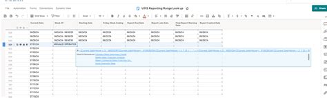 Im Trying To Auto Populate A Column With Monday To Sunday Dates Based