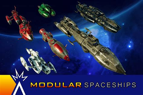 Sci Fi Modular Capital Spaceship Galactic Okamoto 3d Space Unity Asset Store