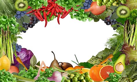 Fruit And Vegetables Border Clipart