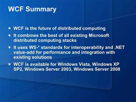 Demystifying Windowscommunicationfoundation Ppt