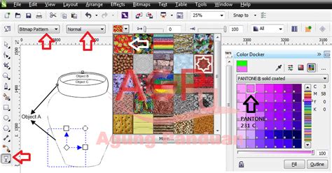 transparency bitmap pattern tool membuat guci cantik coreldraw agung