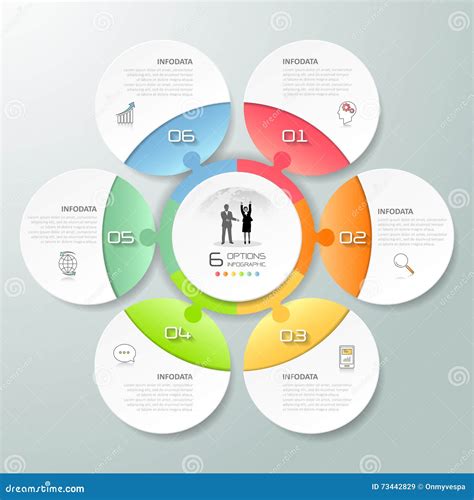 Design Circle Infographic 6 Options Business Concept Infographic Stock