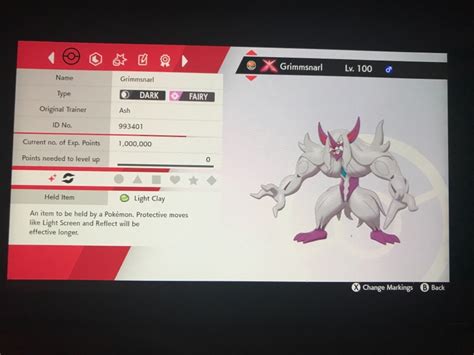 Pokemon Sword And Shield Shiny Gmax Grimmsnarl 6iv Battle Ready Fast
