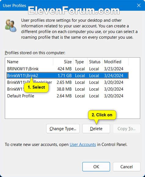 Delete User Profile Of An Account In Windows 11 Windows 11 Forum