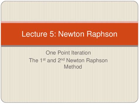 ppt newton raphson method