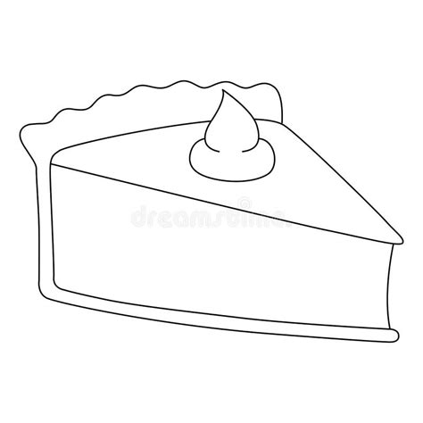 Thanksgiving Slice Of Pie Isolated Coloring Page Stock Vector Illustration Of Cake Dessert