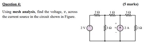 solved question 4 5 marks 2 Ω 392 using mesh analysis