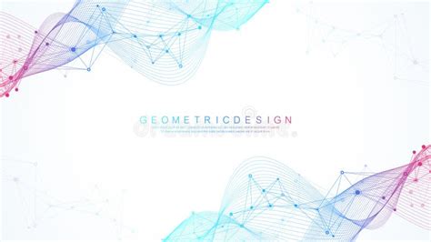 Abstract Tech Network Connection Dots Digital Technology And Big Data Analysis Background Stock